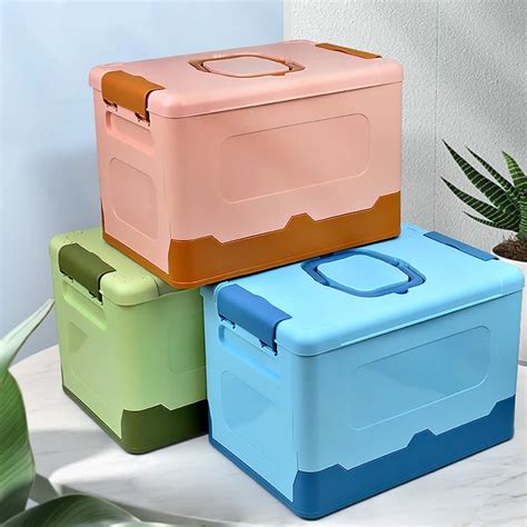 Portable Stackable Container Plastic Foldable Storage Box Carton