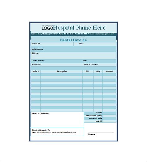 13 Dental Receipt Templates Doc Pdf