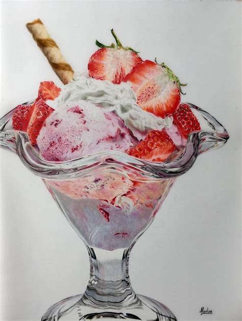 Realistic Ice Cream Drawing
