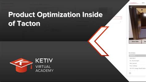 Product Optimization Inside Of Tacton Ketiv Virtual Academy Youtube