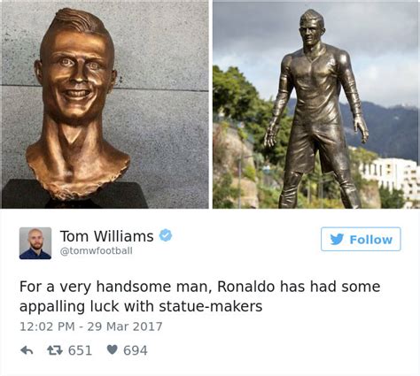 112 Of The Funniest Reactions To Cristiano Ronaldos New Statue Add