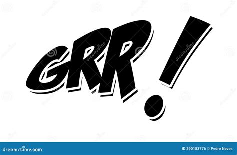 Grr Vector Comic Speech Bubble Effect Stock Illustration