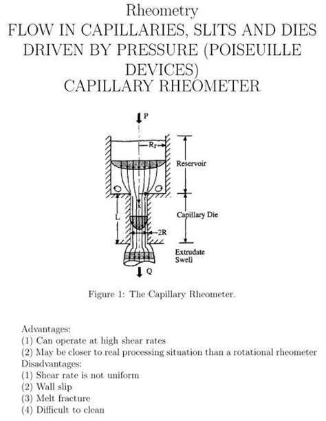 Capillary Rheometer