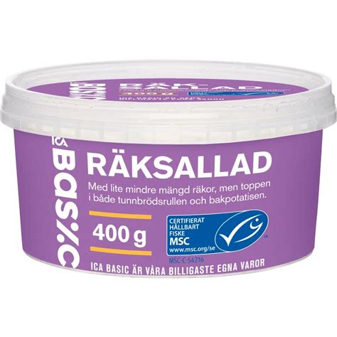 Räksallad 400g Ica Basic Handla Mat Online Från Din Lokala Ica Butik
