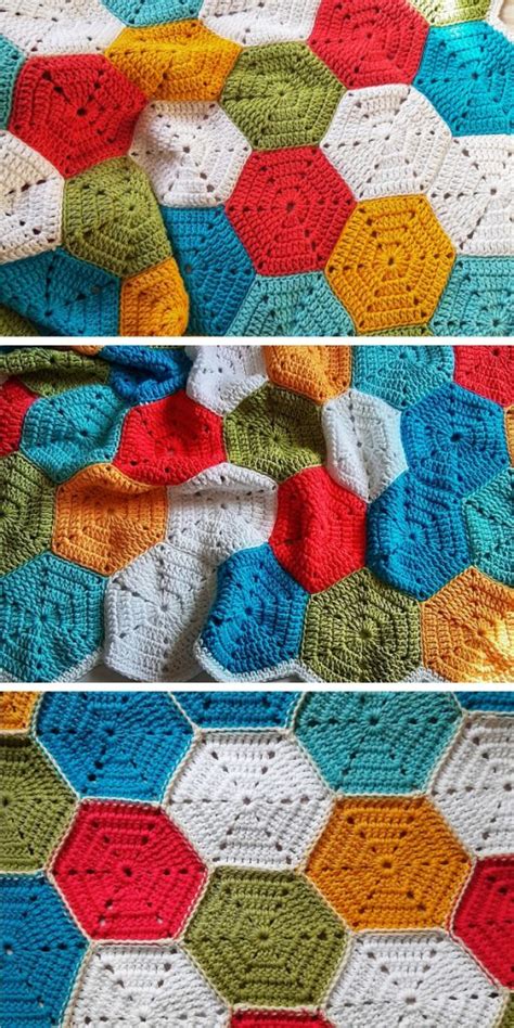 Free Crochet Pattern For Hexagon Blanket At Thomas Jankowski Blog