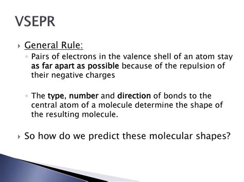 vsepr theory section 3 3 part a pg objective ppt download