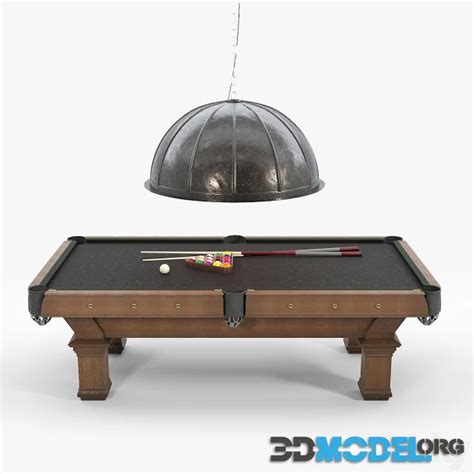 3d Model Brunswick Vintage 1906 Billiards Table Hi Poly