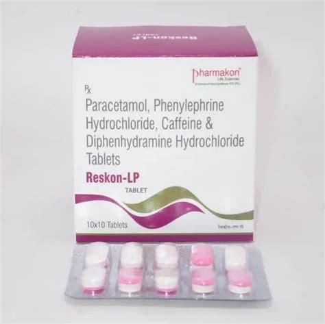 Reskon Lp Tab Paracetamol Phenylephrine Hcl Tablet At ₹ 553bottle In