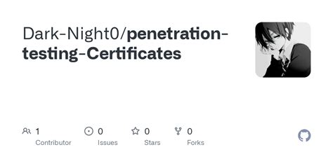 Github Dark Night0penetration Testing Certificates