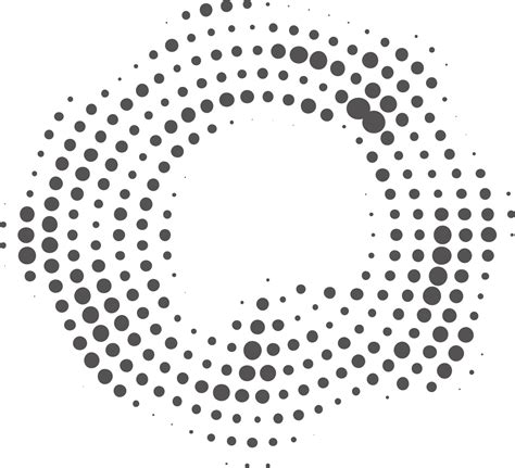 Dotted Circle Pattern Abstract Halftone Round Frame With Random