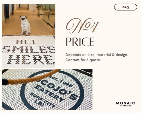 Storefront Floor Mosaic Sign Custom Business Name Tile Brass Letter