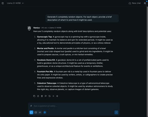 random object generator how to use ai to generate lists descriptions