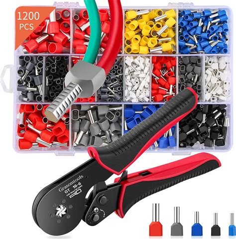Grasomtools Ferrule Crimping Tool Kit Double Single Ferrules Connectors GT Hexagonal