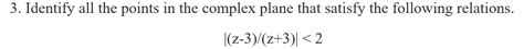 Solved Identify All The Points In The Complex Plane That Chegg