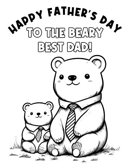 Fathers Day Coloring Pages Pdf Cenzerely Yours