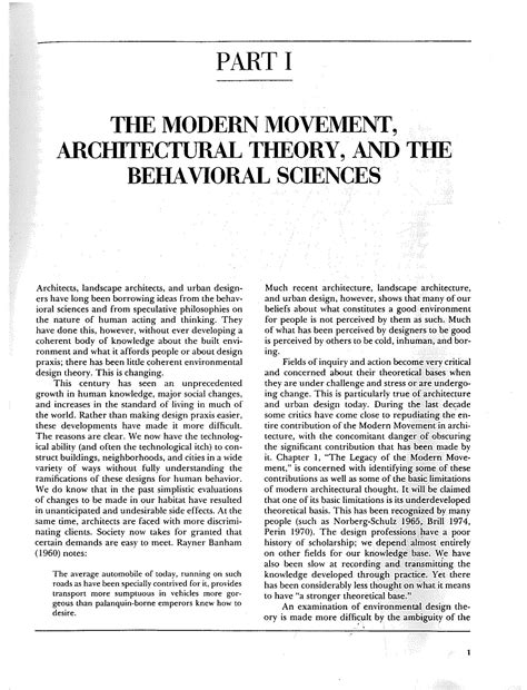 Solution Creating Architectural Theory The Role Of The Behavioral