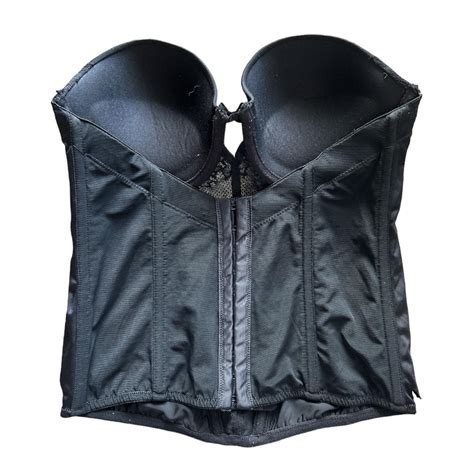 Super Hot Black Corset With Lace And Bow Details Depop