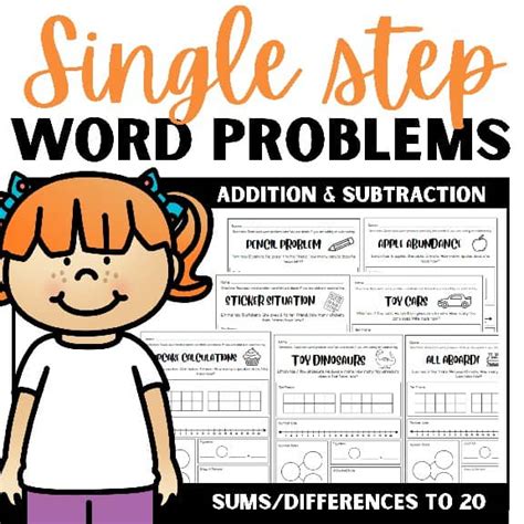 Single Digit Word Problems Addition And Subtraction 30 Problems