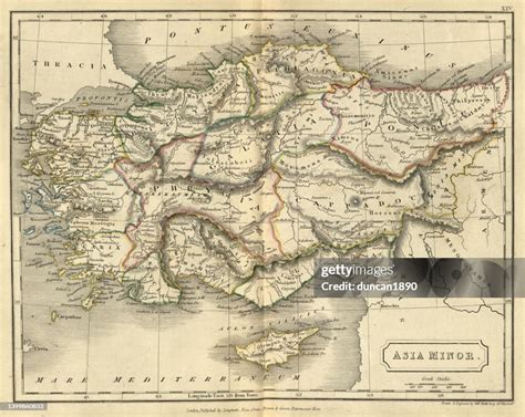 Antique Map Of Ancient Asia Minor High Res Vector Graphic Getty Images