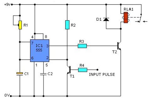 555 Pulse Timer Circuit Diagram Basic Next Electronics