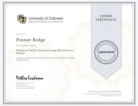 Pranav Rodge On Linkedin Coursera Basics Universityofcolorado Completed Course Negotiation