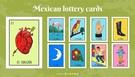 Cartas De Loteria Mexicana Vector