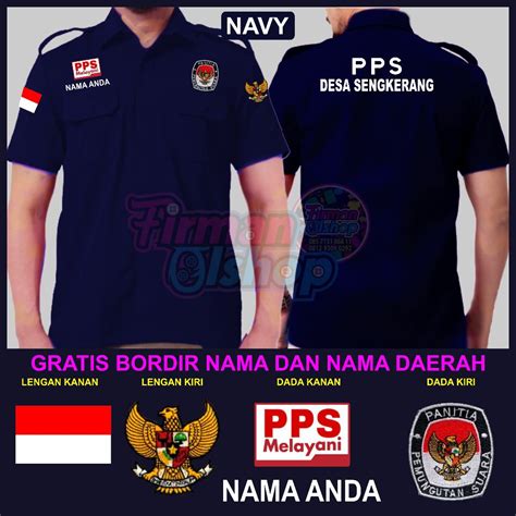 Jual Big Size Kemeja Pps Full Atribut Lengan Pendek Baju Pps Seragam Pps Kemeja Panitia