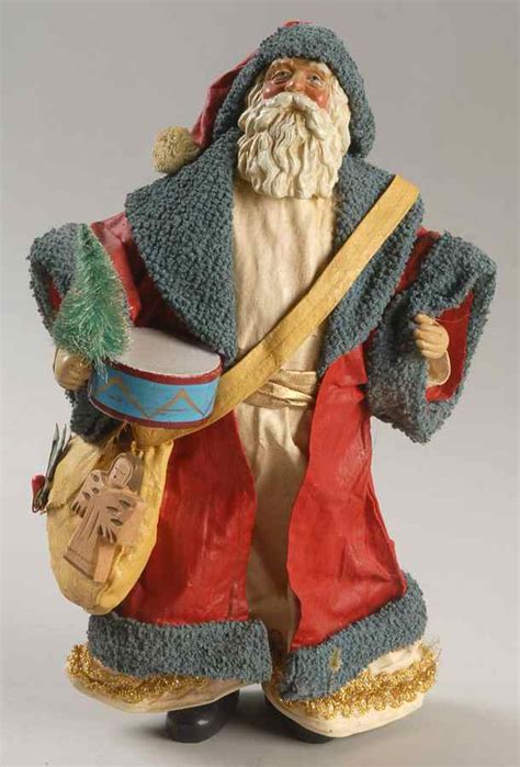 Clothtique Figurines Santa With Drum And Tree No Box By Possible