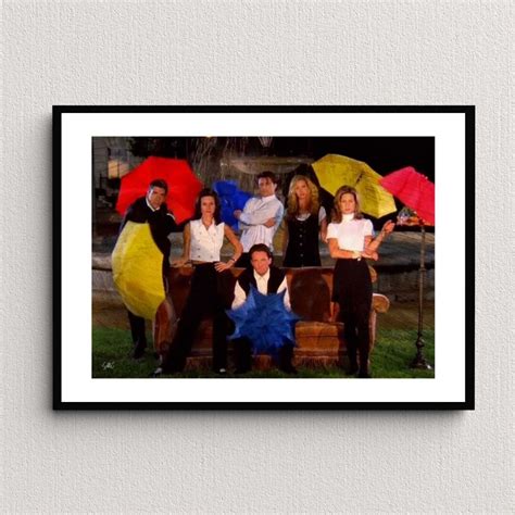Tv Show Art Print Friends Tv Show Oil Print Umbrella Friends Print