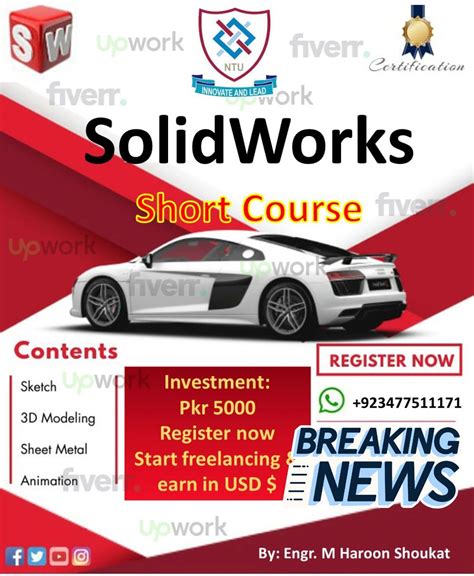 Engr Mian Muhammad Haroon On Linkedin Solidwroks Shortcourse