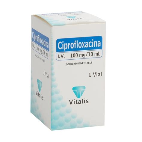 Ciprofloxacina 100 Mg 10 Ml Solución Inyectable Vitalis