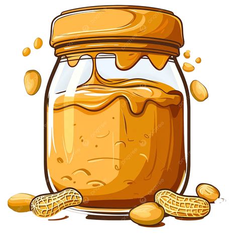 Mantequilla De Maní En El Símbolo Del Tarro De Dibujos Animados Png