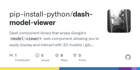 Github Pip Install Pythondash Model Viewer Dash Component Library