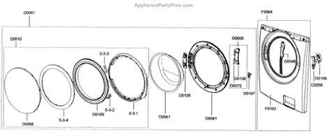 Parts For Samsung Wf338aawxaa Front Frame Assy Parts