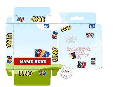 Uno Game Box Template Rt Digital Designz
