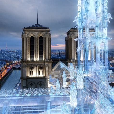 Soltanileclercq Proposes Shrouding Notre Dame Cathedral In A Veil