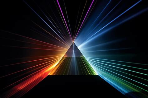 Premium Photo Prism Creating Intersecting Laser Beams