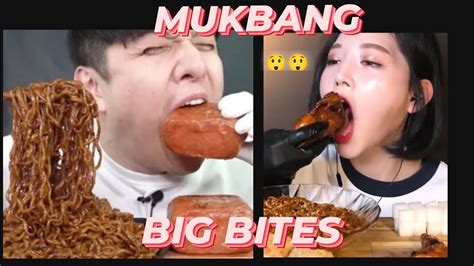 Insane Big Bites Of Mukbangers Part 2 Asmr Mukbang Jjajangmyeon