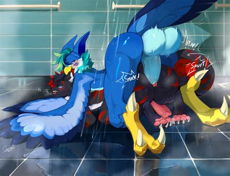 Rule 34 Anal Anal Sex Anthro Avian Avius Volante Balls Bathroom Beak