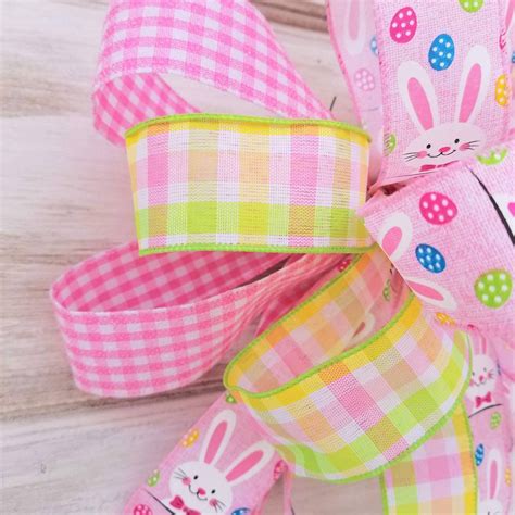 Easter Bow Easter Wreath Bow Easter Bunny Bow Easter Basket Bow Spring Easter Bow Gingham