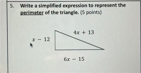 solved 5 write a simplified expression to represent the