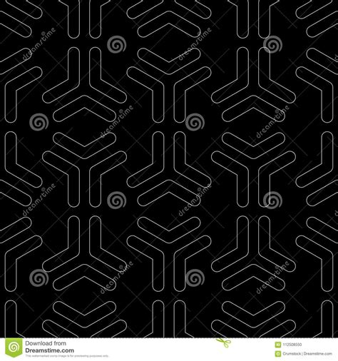 Black And White Geometric Print Seamless Pattern Stock Vector Illustration Of Ornament