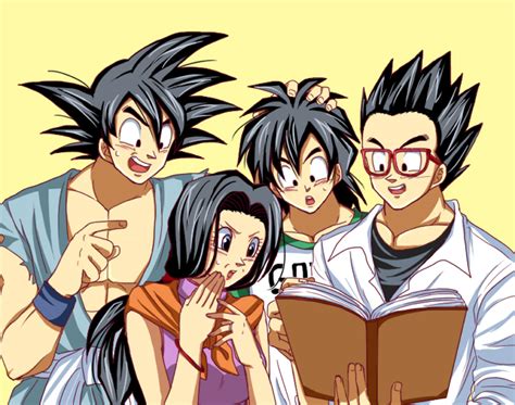 Son Goku Chi Chi Son Gohan And Son Goten Dragon Ball And More Drawn By Chiroru Shimai