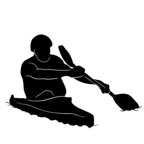 Premium Vector Vector Canoeing Silhouette Design