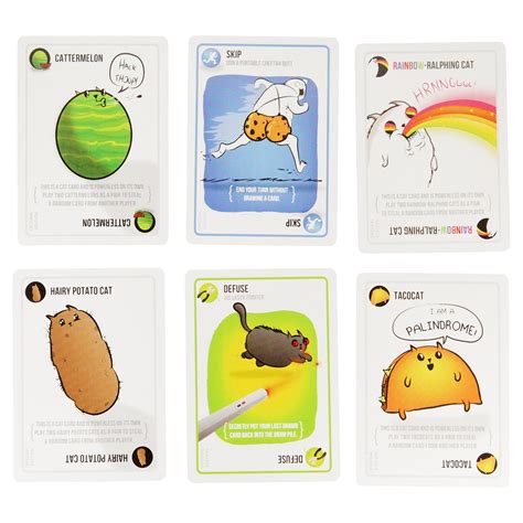 Exploding Kittens Original Edition Card Game Ages 12 And Up 2 5 Players Card Games Exploding