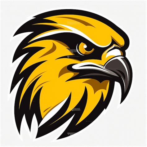 Fierce Falcon A Captivating Vector Design With Black And Yellow Theme
