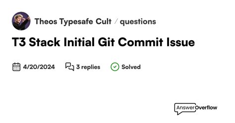 T3 Stack Initial Git Commit Issue Theos Typesafe Cult