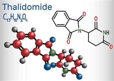 Premium Vector Thalidomide Molecule Structural Chemical Formula And