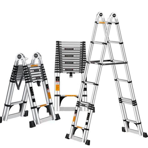 Aluminum Telescopic Ladder Foldable Ladder Double Side Type 16m16m 105ft 5 Steps5 Steps