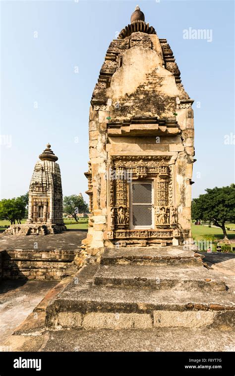 The Unesco Recognised Temples In Khajuraho Madhya Pradesh India Stock